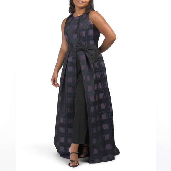 Kay Unger | Pants & Jumpsuits | Kay Unger Arabella Plaid Walk Thru ...